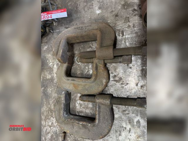 Orbitbid.com - Lot 1-16896 - Lot of (3) boiler clamps, 2 @ 5", and 4.5".