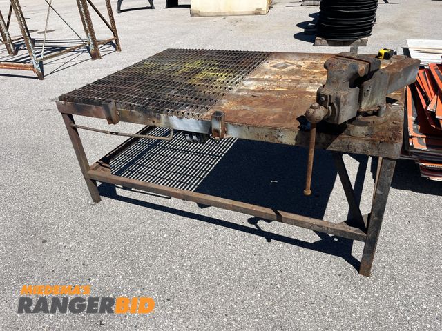 RangerBid.com - Lot 30-4359 - Large Heavy Duty Metal Welding Table ...