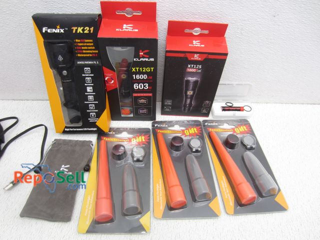 Reposell.com - Lot 31-6277 - (3) Flashlights: Fenix TK21, Klarus XT12GT ...