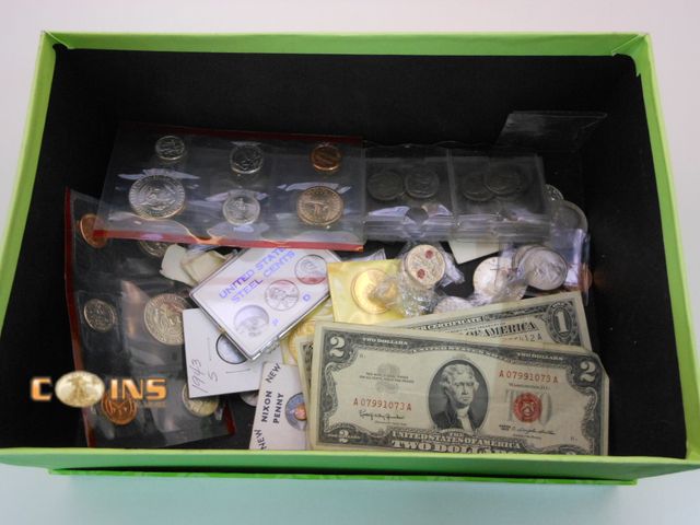 Coins & More Auction - Lot 36-486210 - Coin/Currency "Mystery Box", See ...