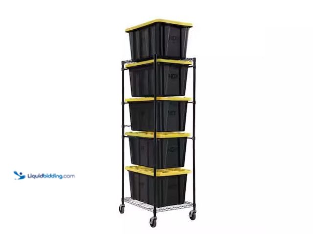 LiquidBidding - Lot 49-1541527 - HDX Steel Wire Garage Storage Tote ...