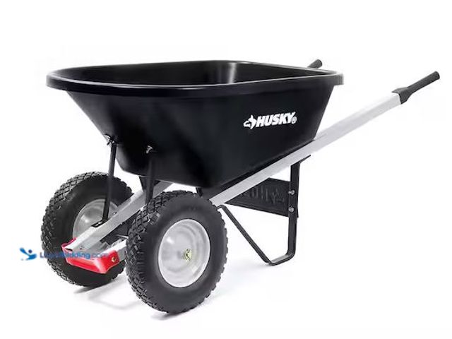 LiquidBidding - Lot 49-1556729 - Husky 6 cu. ft. Dual-Wheel, Poly ...