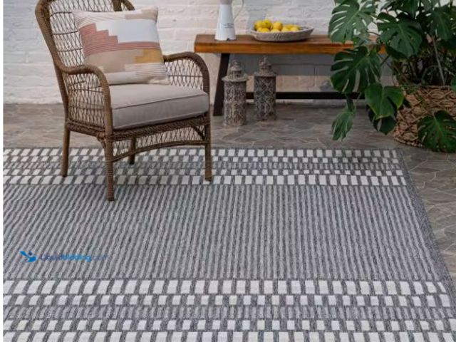 LiquidBidding - Lot 49-1520242 - StyleWell Gray Stripe Gray/Ivory 8 ft ...