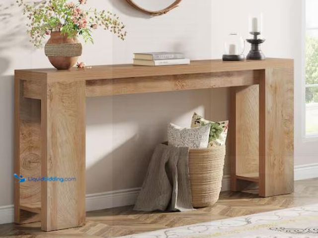 LiquidBidding - Lot 49-1568045 - BYBLIGHT 70.9 in. Rectangle Light Oak ...