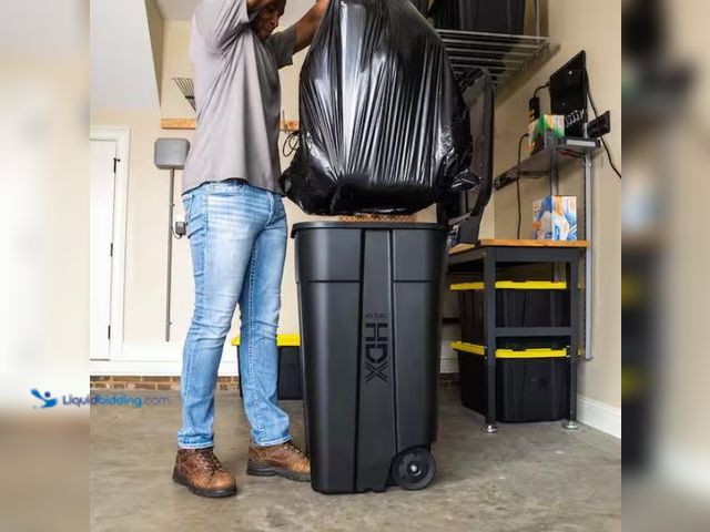 LiquidBidding - Lot 49-3430385 - HDX 45 gal. Black Heavy Duty Outdoor ...