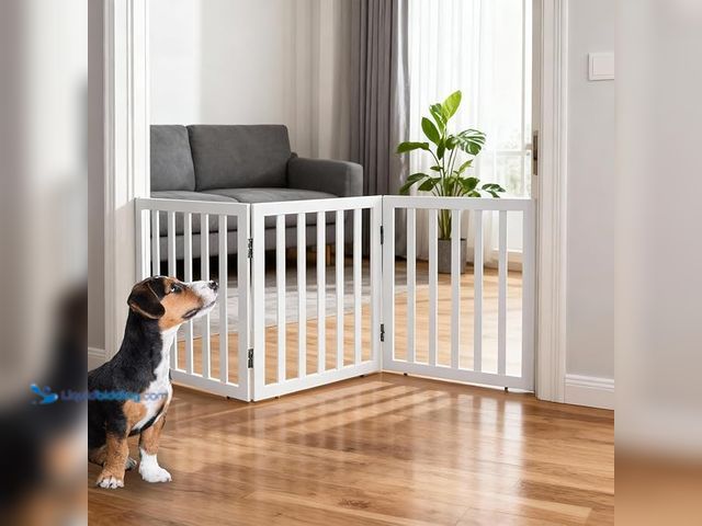 LiquidBidding - Lot 49-3482494 - ZJSF Freestanding Indoor Dog Gate for ...