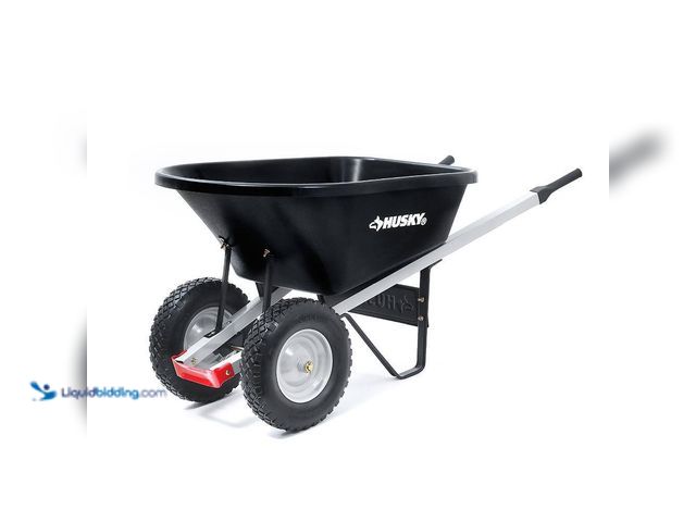 LiquidBidding - Lot 49-3525926 - Husky 6 cu. ft. Dual-Wheel, Poly ...