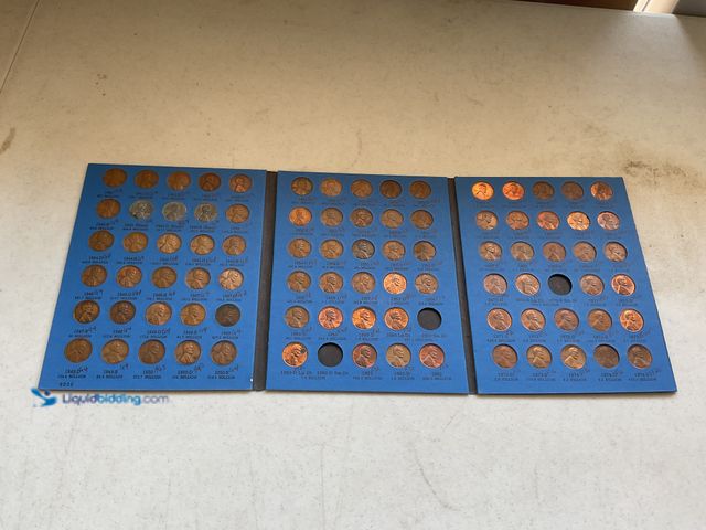 LiquidBidding - Lot 49-1804193 - WHITMAN COIN FOLDER LINCOLN CENTS ...