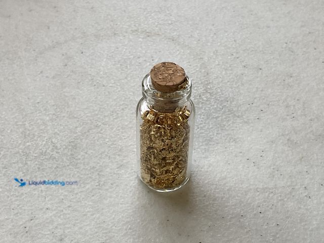 LiquidBidding - Lot 49-5341648 - RARE ONE INCH GLASS VILE OF PURE 24K ...