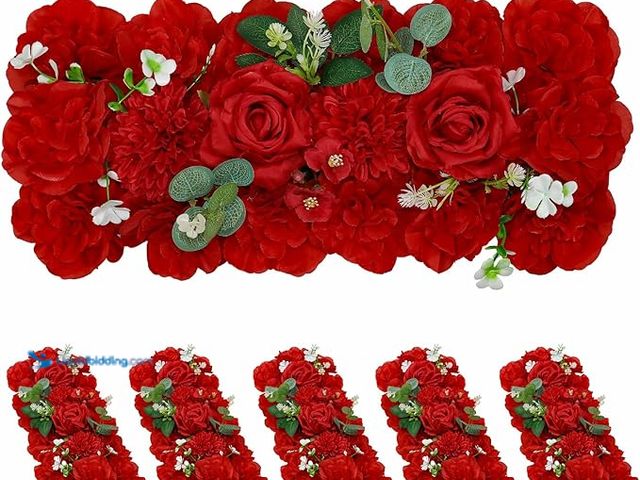LiquidBidding - Lot 49-3482108 - Artificial Flower Arch 6 Pack Red ...
