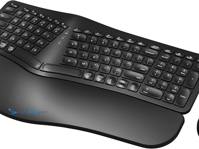 Liquidbidding Lot 49 5425727 Mk960 Ergonomic Wireless Keyboard Mouse Combo Bluetooth 2 4g