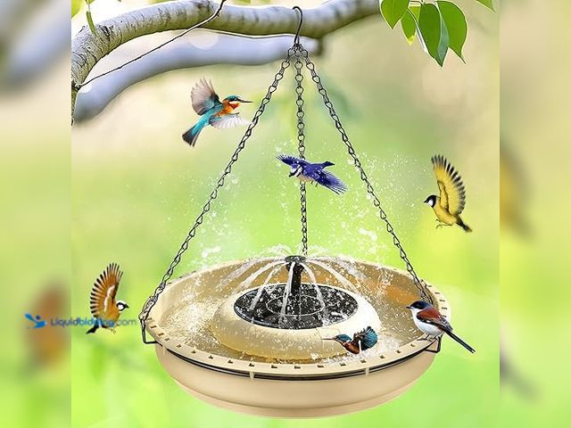 LiquidBidding - Lot 49-3510746 - 15.7" W Large Solar Fountain Hanging ...