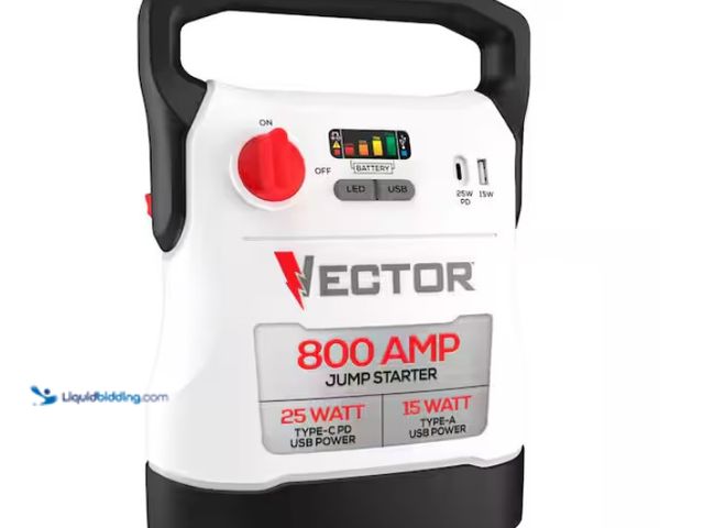 LiquidBidding - Lot 49-3430349 - VECTOR 800 Amp Jump Starter with USB ...