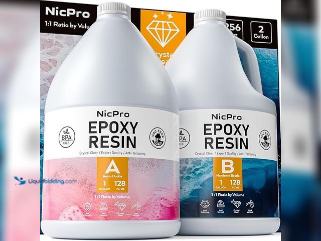 LiquidBidding - Lot 49-1521116 - Nicpro 2 Gallon Crystal Clear Epoxy ...