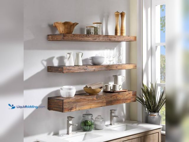 LiquidBidding - Lot 49-5468380 - northbeam Distressed Floating Shelf ...