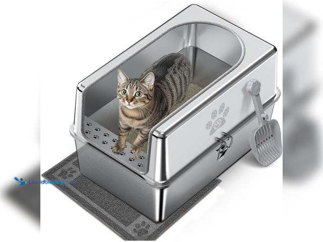 LiquidBidding - Lot 49-1527001 - Enclosed Stainless Steel Cat Litter ...