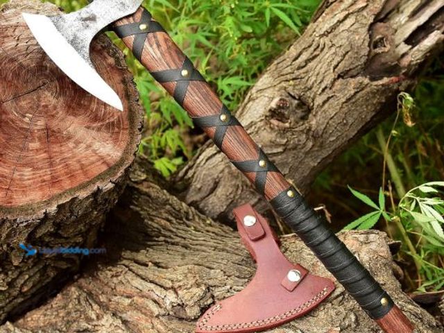 LiquidBidding - Lot 49-1549511 - 21” Hand-Forged Viking Axe – Real ...
