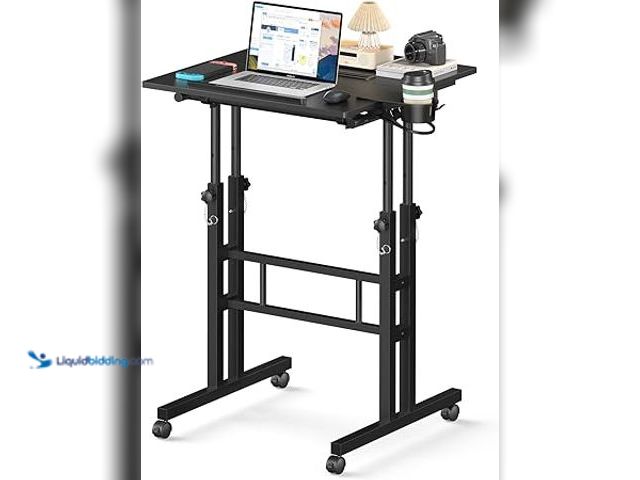 LiquidBidding - Lot 49-5429465 - Small Standing Desk with Wheels ...