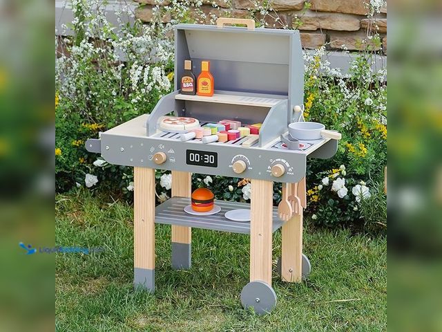 LiquidBidding - Lot 49-1537102 - Wooden Kids Grill Playset – Realistic ...