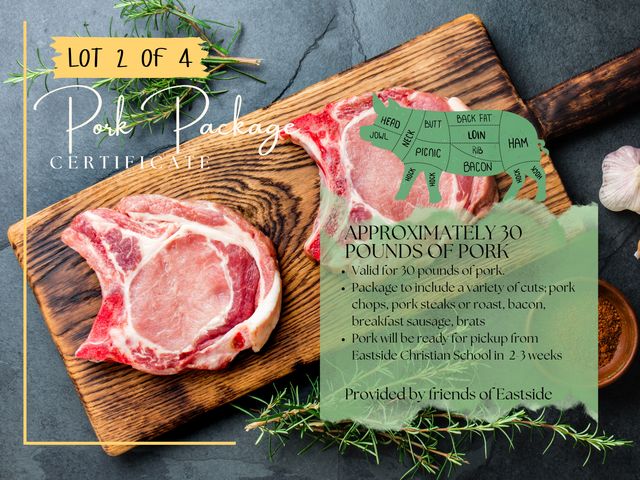 Miedema Charity Auctions - Lot 499-173 - 30 Pounds of Pork- variety of ...