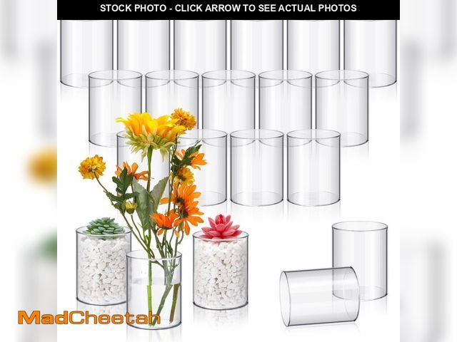 MadCheetah.com - Lot 74-12460766 - Vesici 20 Pcs Plastic Cylinder Vase ...