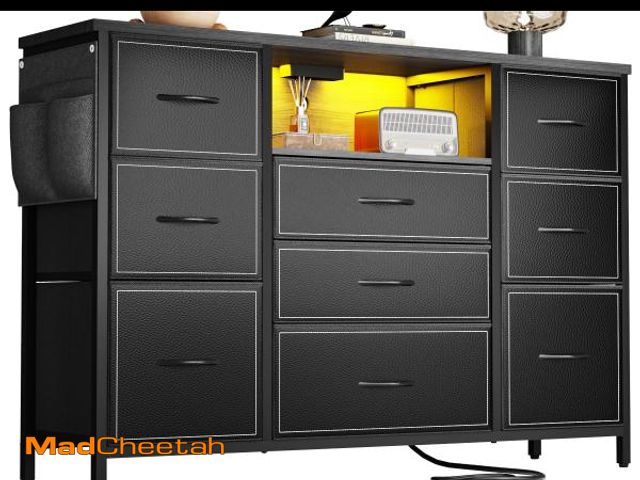 MadCheetah.com - Lot 74-12266599 - Yenlure Black Dresser for Bedroom ...