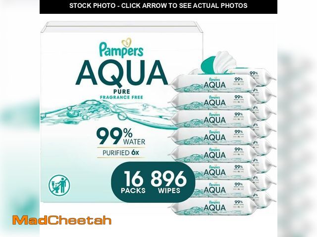 MadCheetah.com - Lot 74-13042331 - Aqua Pure Baby Wipes, 99% Water ...