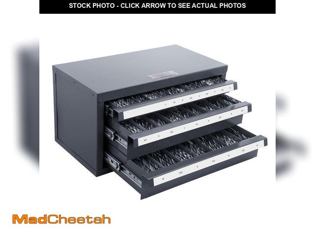 MadCheetah.com - Lot 74-13002562 - VEVOR Drill Bit Dispenser Cabinet, 3 ...