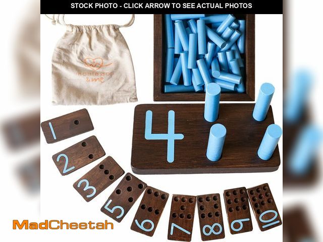 MadCheetah.com - Lot 74-12452239 - Counting Peg Board - Montessori Math ...