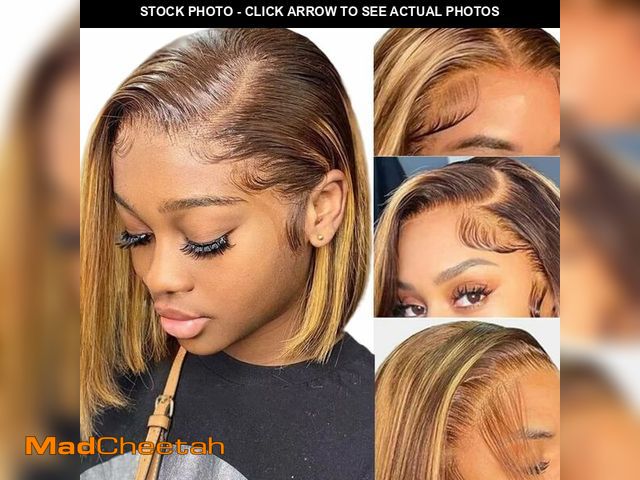 MadCheetah.com - Lot 74-12956399 - 12Inch Highlight Brown Bob Wig Human ...