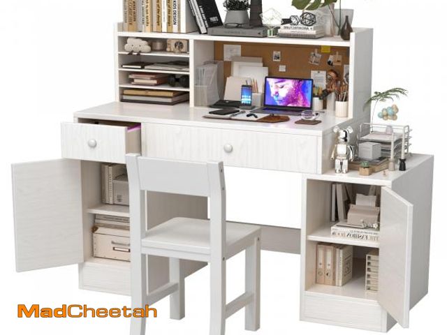 MadCheetah.com - Lot 74-12348143 - RUPOLX White Wooden Kids Desk and ...
