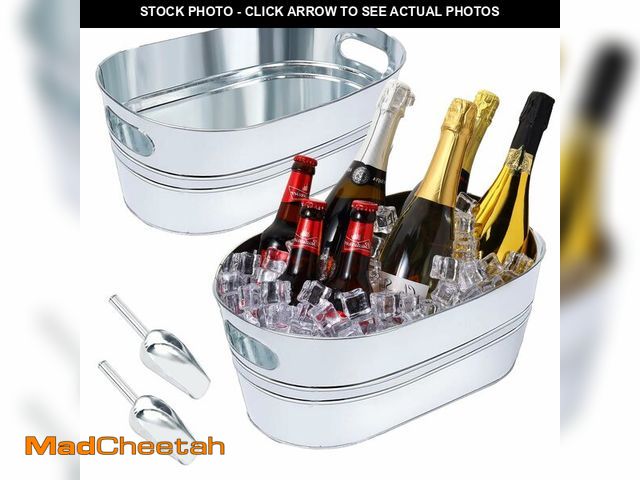 MadCheetah.com - Lot 74-13468592 - 2 Pack Galvanized Ice Bucket 4 ...
