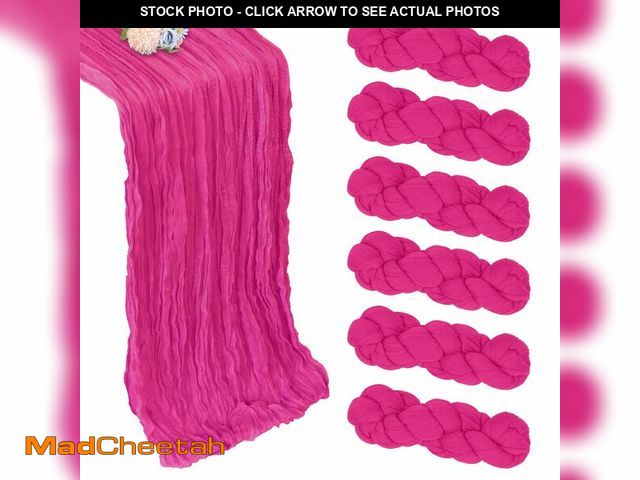 MadCheetah.com - Lot 74-12873414 - 6 Pack Hot Pink Cheesecloth Table ...