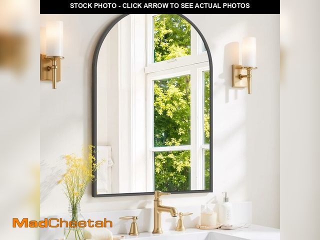 MadCheetah.com - Lot 74-13041130 - Arched Wall Mirror 36x24 Inch Black ...