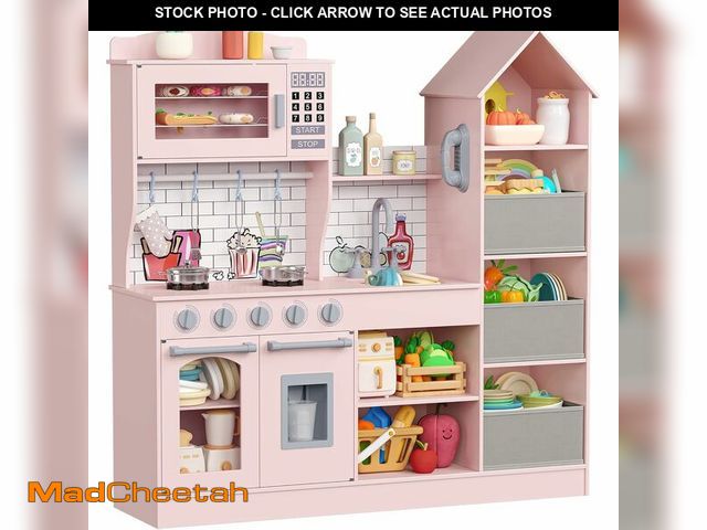 MadCheetah.com - Lot 74-13055703 - Large Wooden Play Kitchen, Large Toy ...