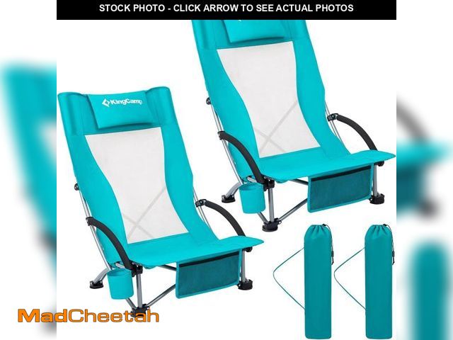 MadCheetah.com - Lot 74-12378241 - KingCamp 2-Pack Beach Chair High ...