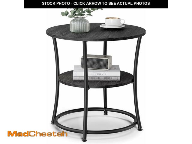 MadCheetah.com - Lot 74-12828257 - VASAGLE Side Table, 2-Tier Round End ...