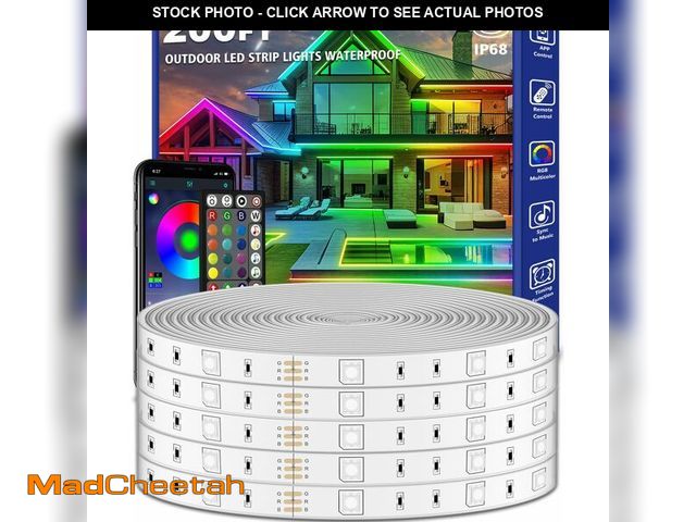 MadCheetah.com - Lot 74-12980343 - zoegi 200FT Outdoor LED Strip Lights ...