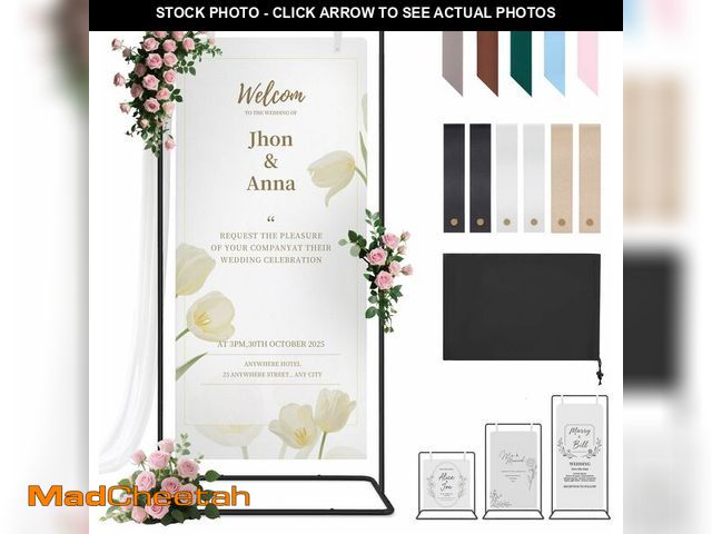 MadCheetah.com - Lot 74-12883305 - Wedding Welcome Sign Stand Holder ...