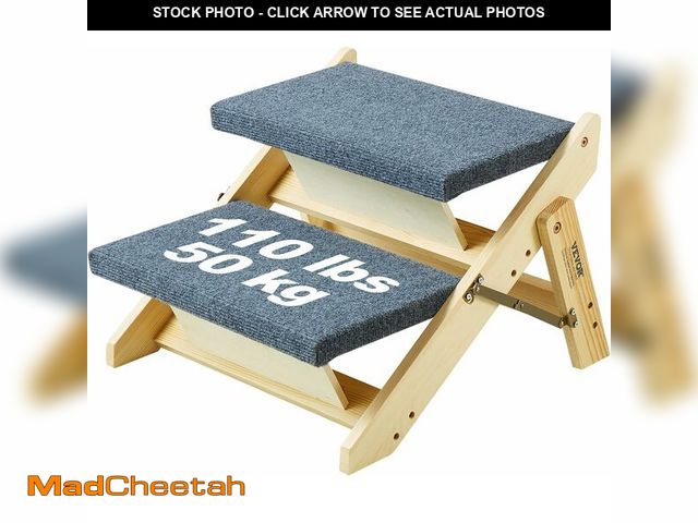 MadCheetah.com - Lot 74-13042506 - VEVOR Wood Pet Stairs/Pet Steps, 2 ...